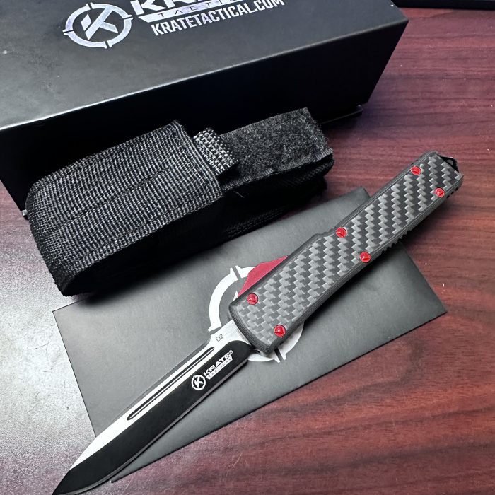 Krate Tactical OTF Carbon Fiber Knife – Onyx Arms LLC